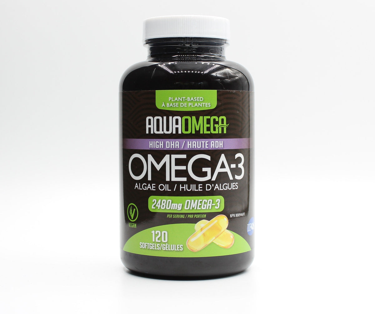 Aqua Omega High DHA Omega-3 Wild Caught Fish Oil 120softgels — Aura ...