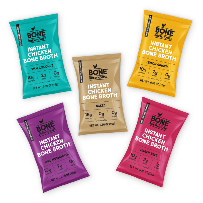 Bone Brewhouse Bone Broth, Instant Chicken Broth Box of 5 — Aura ...
