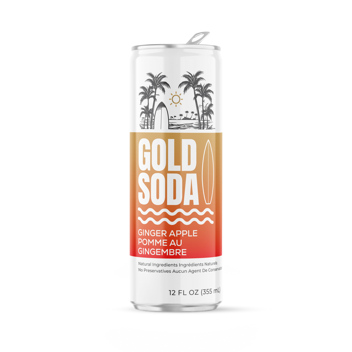 Gold Soda Ginger Apple 355ml — Aura Natural Market