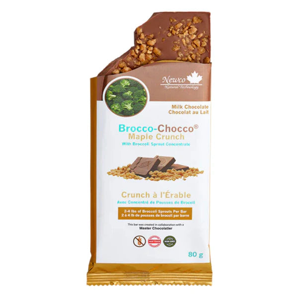 Newco Brocco-Chocco Maple Crunch Bar 80g — Aura Natural Market