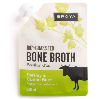 Broya Grass Fed Bone Broth - Parsely & Cumin Beef 500ml — Aura Natural ...