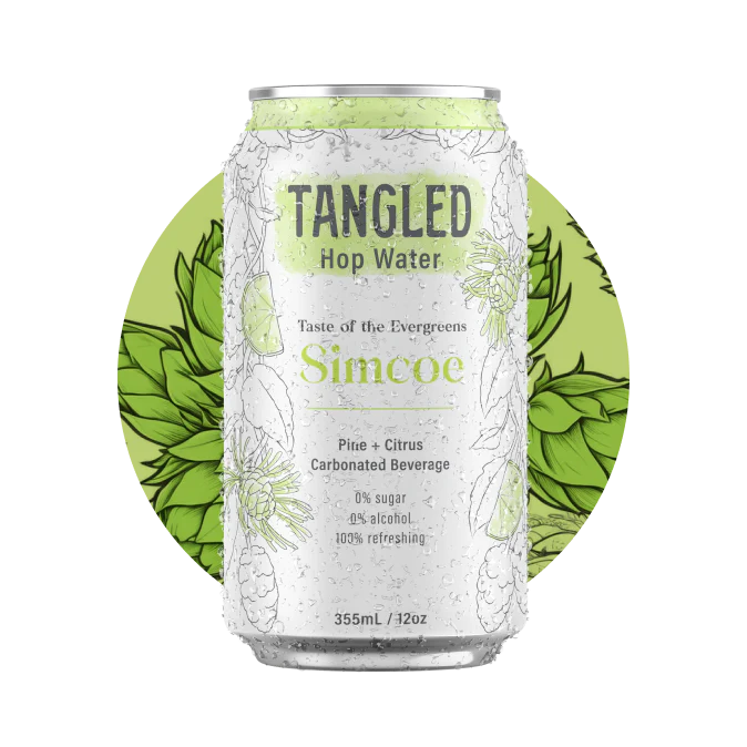 Tangled Hop Water - Taste of the Evergreen - Simcoe - Pine +Citrus 355 ...